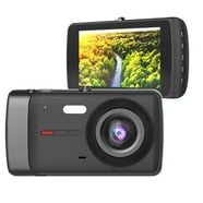 onn. Dual Dash Cam with Ultra-Wide Angle Lens, 3" LCD Screen,1080P ...