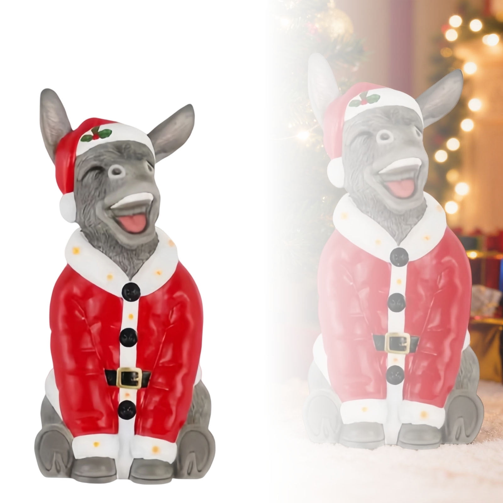 Clearance Sale! Donkey With Led Lights Resin The Cute Appearance Of ...