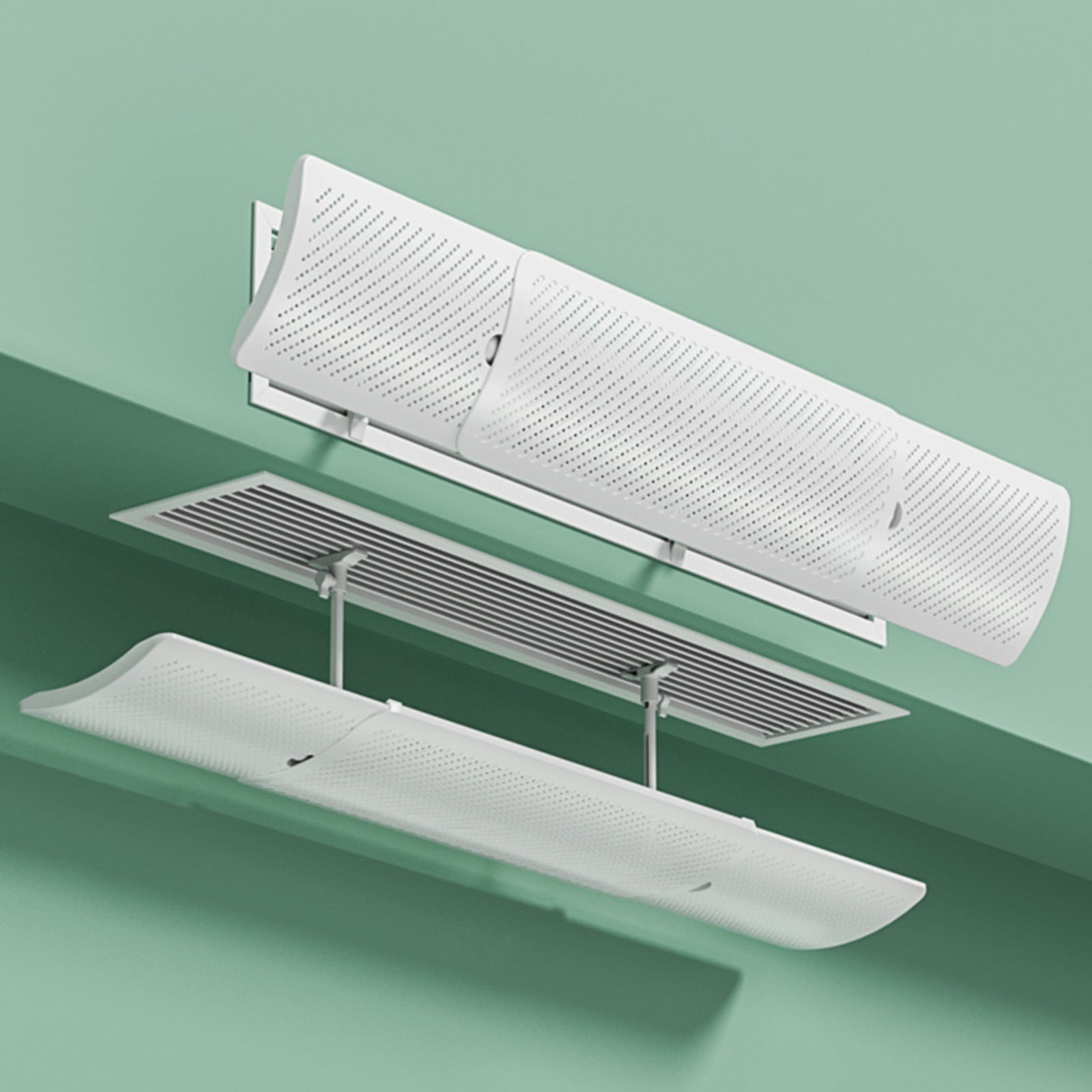 Giyblacko Retractable Air Conditioner Air Deflector Confinement Air ...