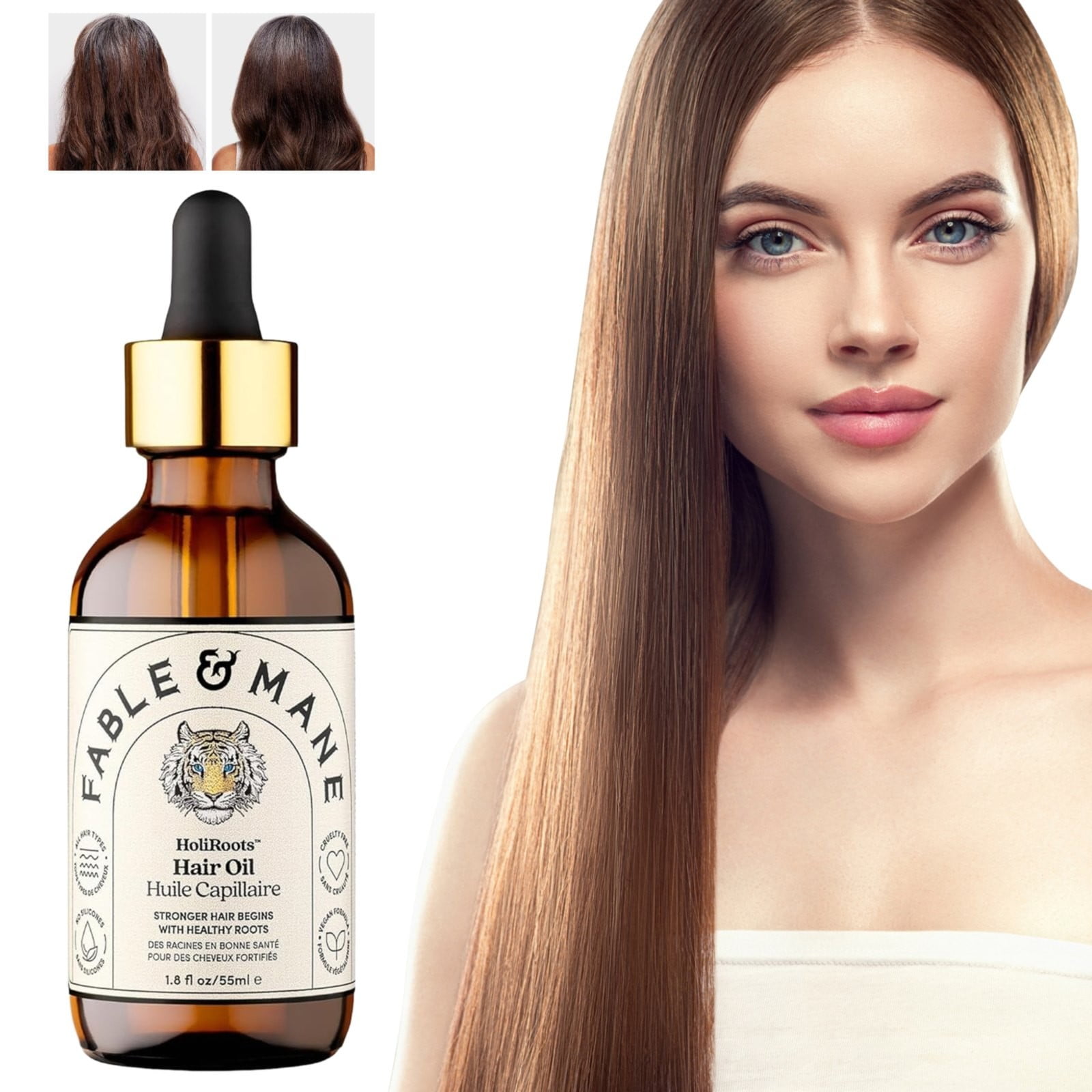 Clearance Sale Hair Oil,Fable-and-Mane Hair Oil, Scalp Serum,Hydrating & Moisturizing Serum ...