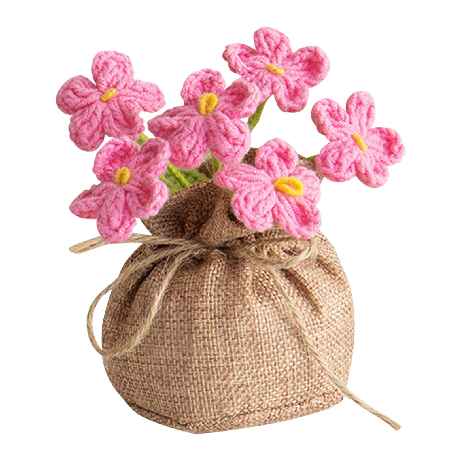 Clearance Sale! Handmade Crochet Good Luck Bag Mini Planter Home ...