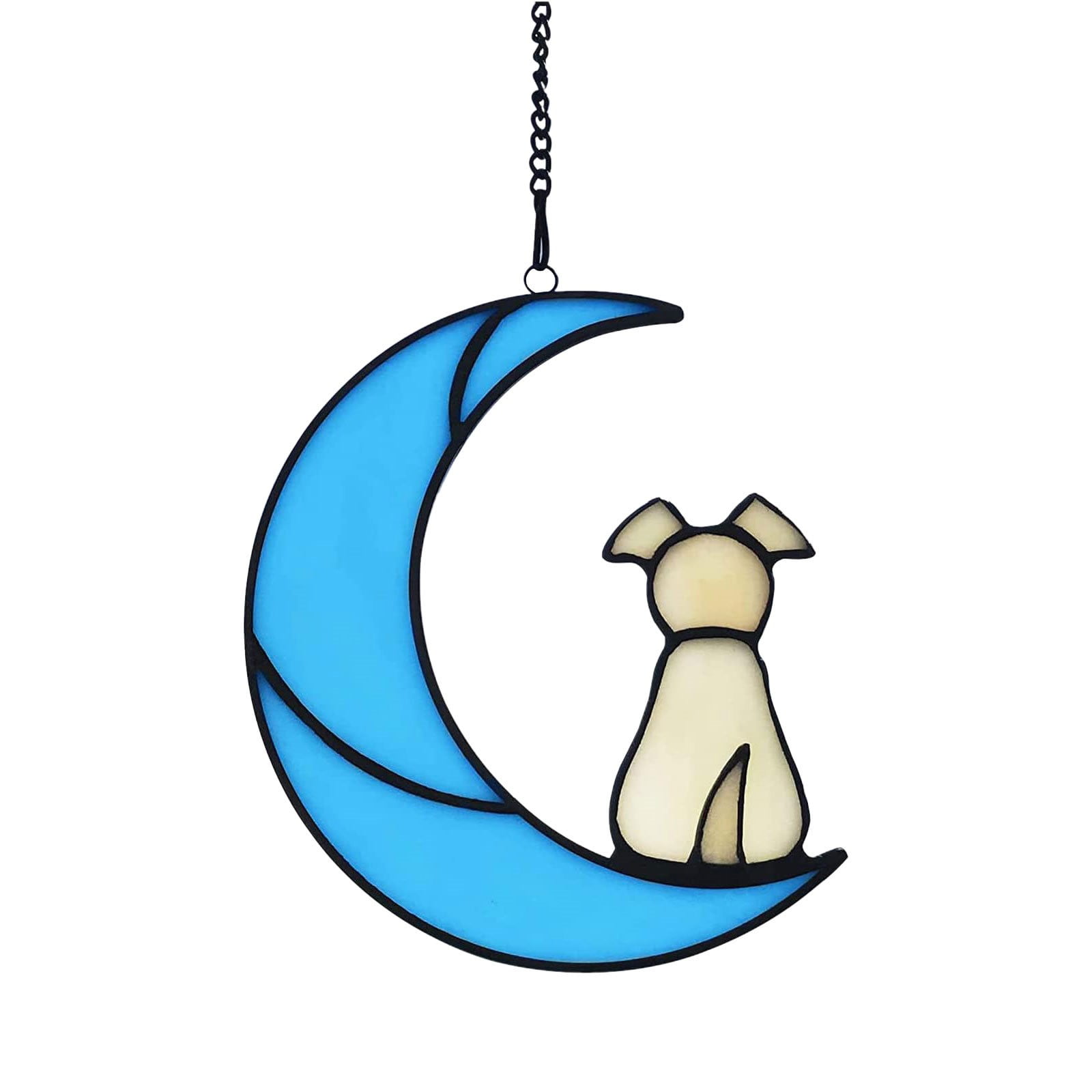 Clearance Sale! Hanging Dog Memorial Gifts Dog On Moon Window Hanging ...