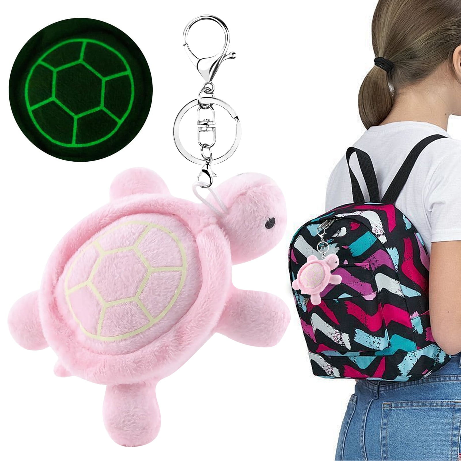 Clearance Sale! Hangs QIXI Glow in The Dark Turtle Plush Keychain ...