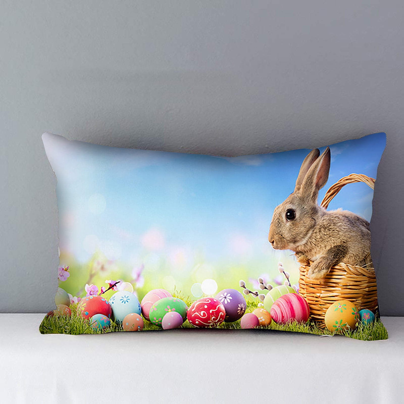 Clearance Sale Happy Easter Supplies, Easter Bunny Pattern Cushion ...