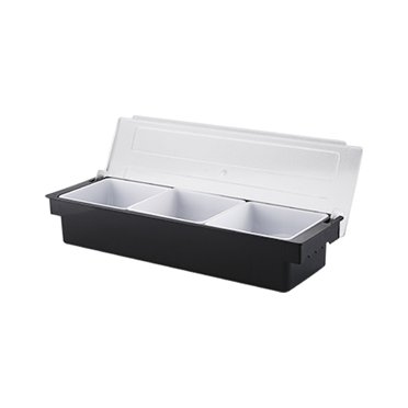 G.E.T. Enterprises Black Stainless Steel Round Condiment Caddy, Table ...