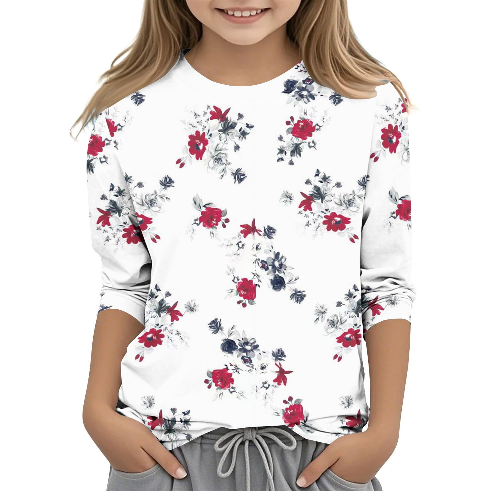 Clearance Sale Kids Clothes Shirts for Teens Girls Y2k Crewneck Shirt ...