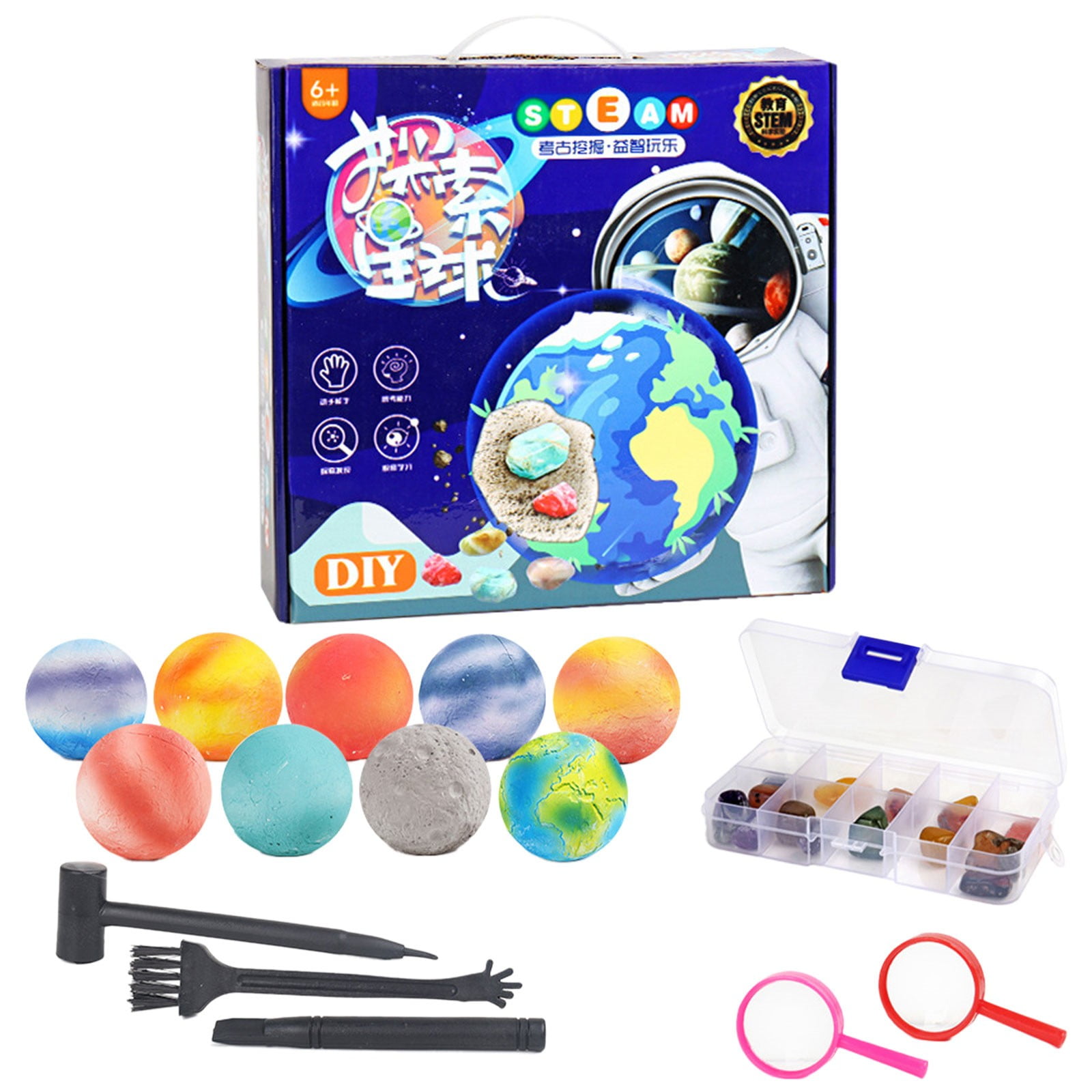 Clearance Sale! Kids Digging Kit | Archaeological Planet Gemstone and ...