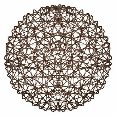 SPRING PARK Round Paper Fiber Woven Place Mats/Dining Mat/Decoration ...