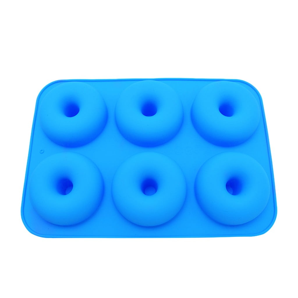 Clearance Sale Linaba,1Pc Donut Mold,Sky Blue,6-Cavity Silicone Donut ...