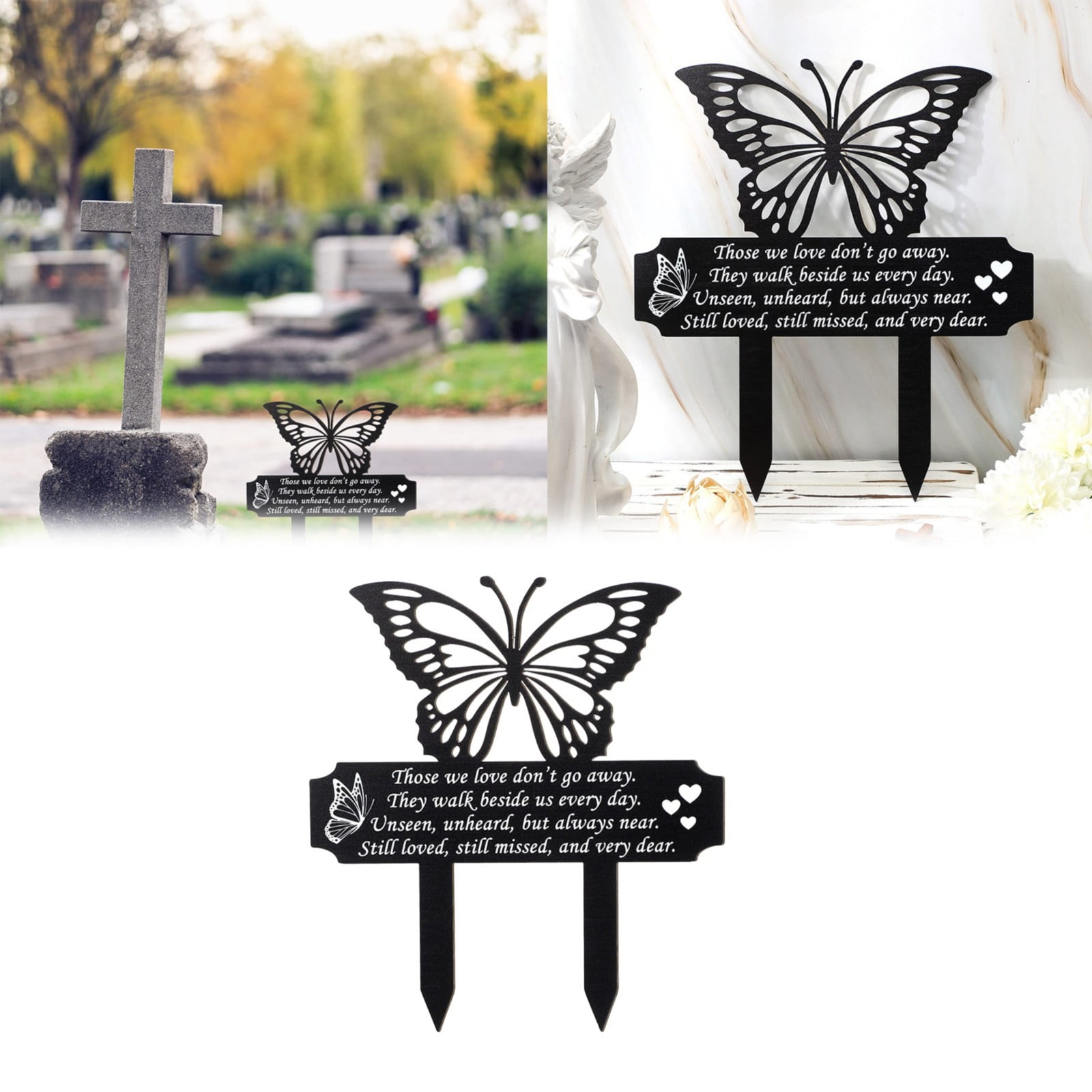 Clearance Sale! Lssam Grave Decorations For Cemetery Cemetery Butterfly ...