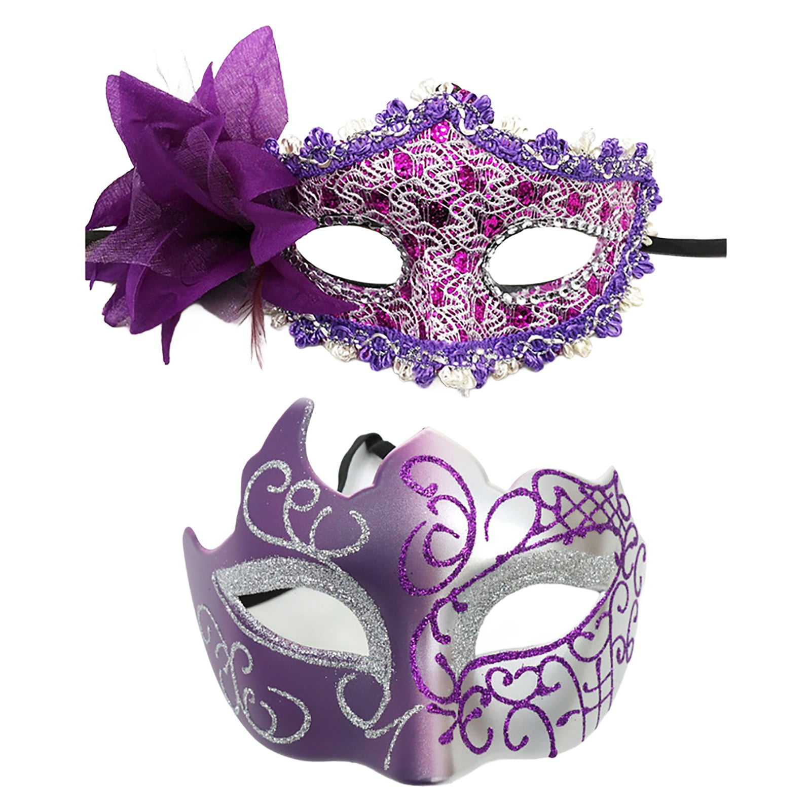 Masquerade Caveman Mardi Gras Sequin Hat with Feathers for Festive ...