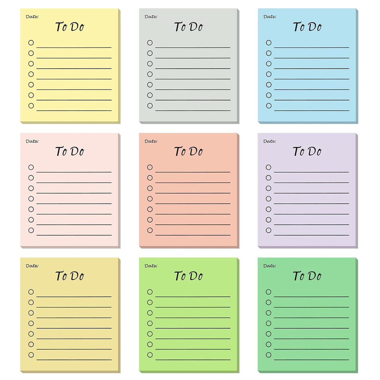 Clearance Sale!Nayueo,Sticky Note,Post It Notes,9pcs Morandi Color ...