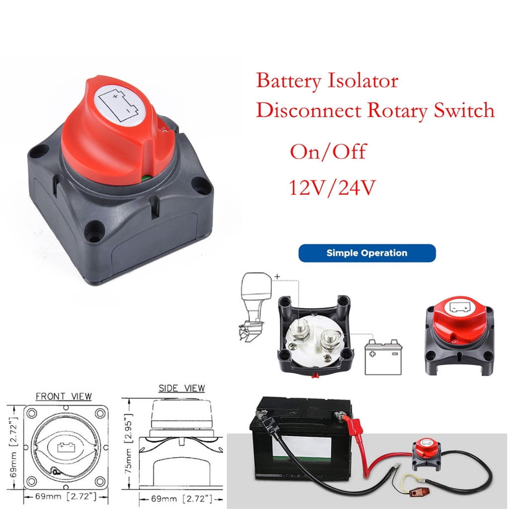 Sale Now, Car Battery Isolator, RV Marine Selector, Quick Disconnect, Cut-off Switch, Universal ...