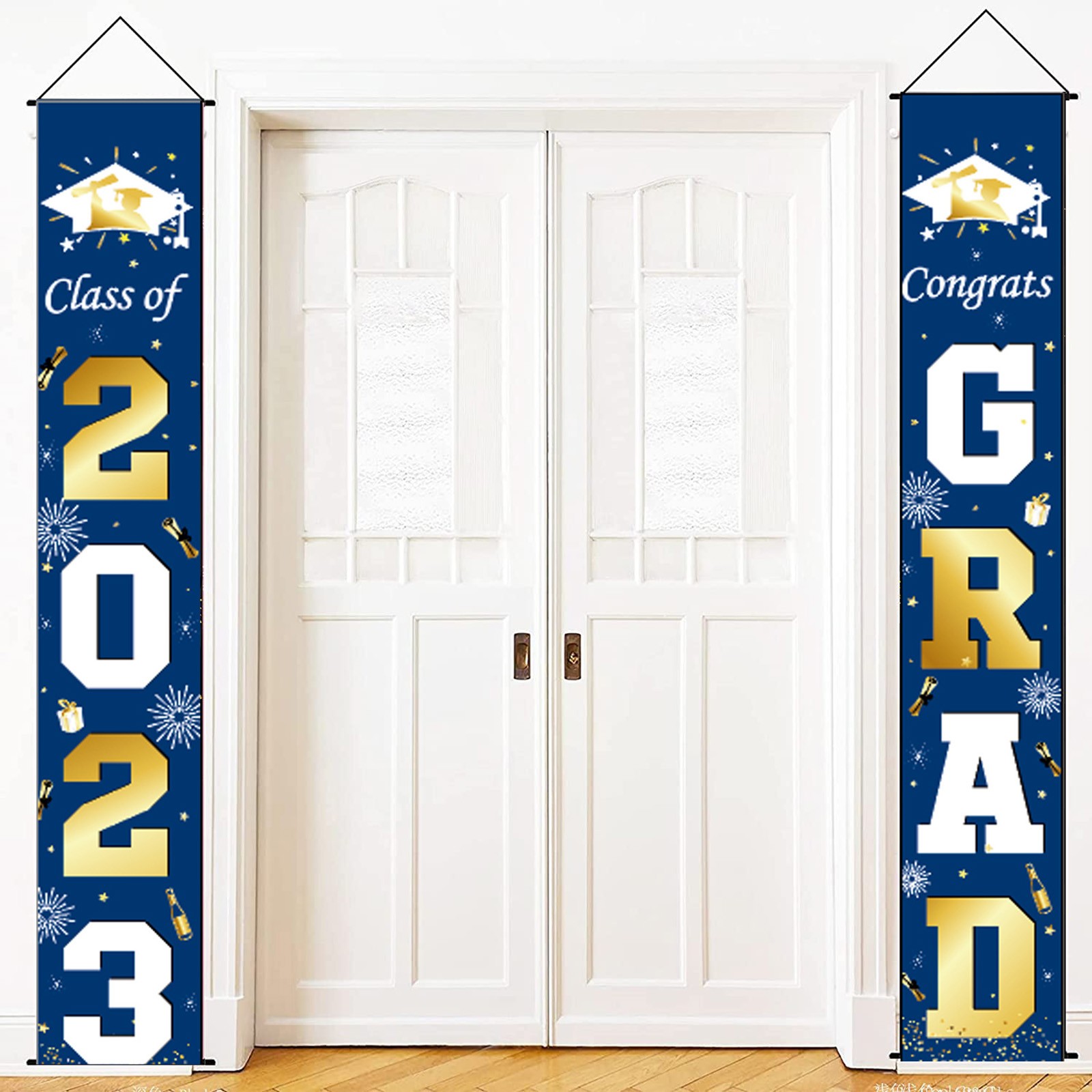 Clearance Sale QIXI 2025 Graduation Banners Hanging Flags Porch Sign ...