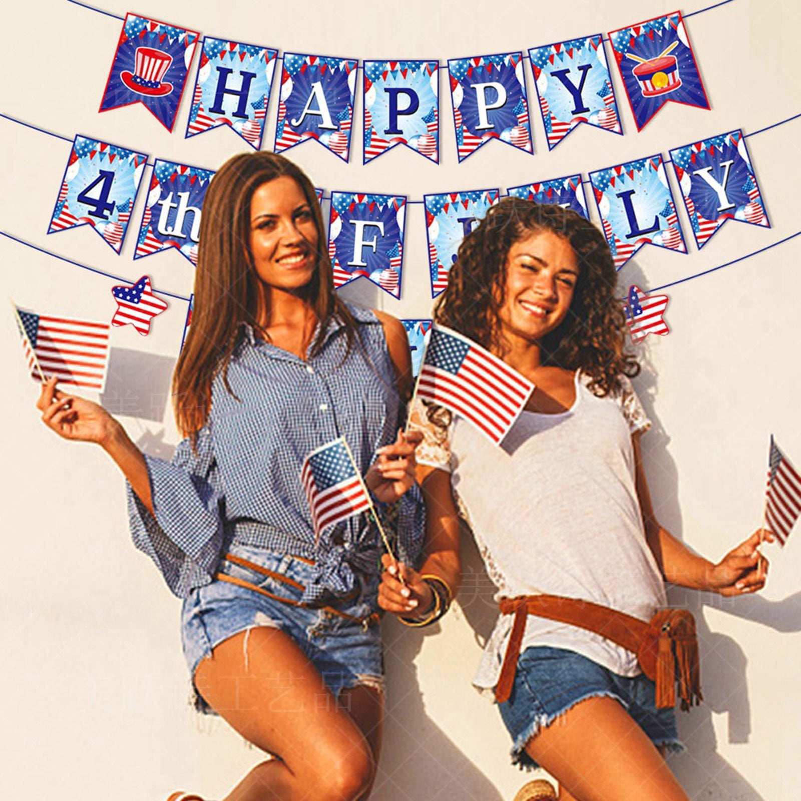 Clearance Sale QIXI Fourth of July Decorations Party Themed ...
