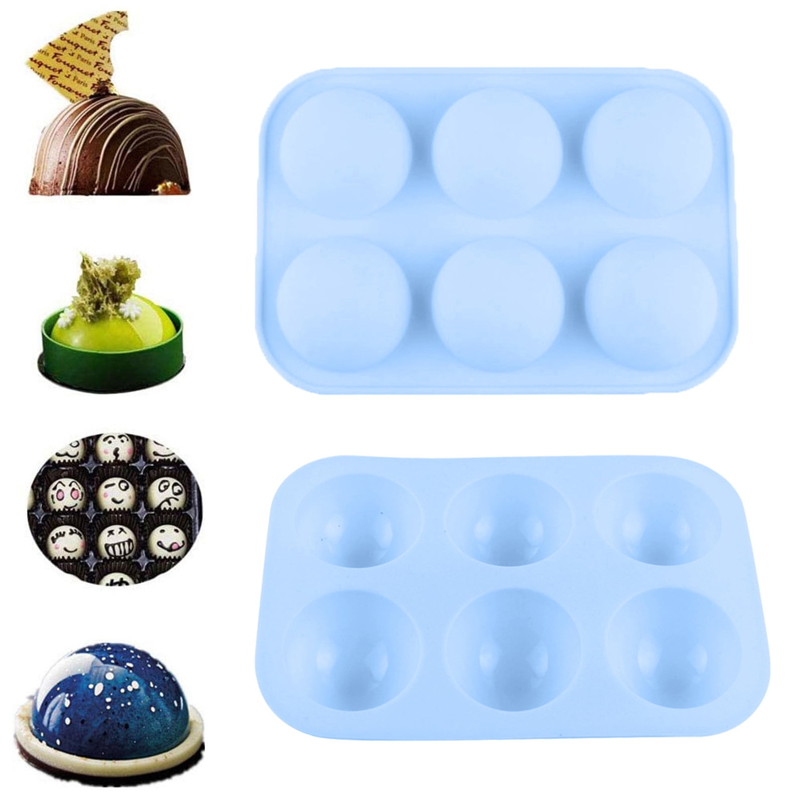 Clearance Sale！SUOKL Fondant Molds Pan Baking Cake Half Sphere Silicone ...