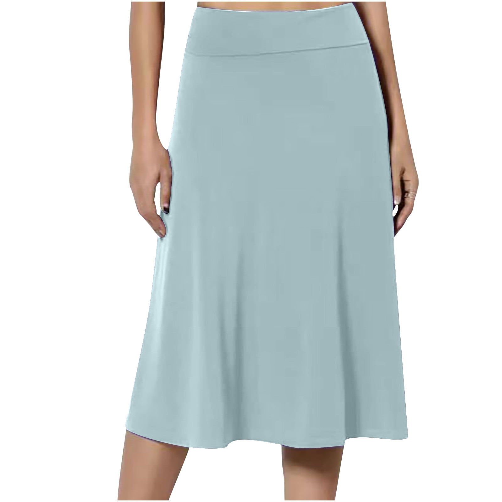 Clearance-Sale Skirts for Women Basic Slim Skirt Solid Color Comfty ...