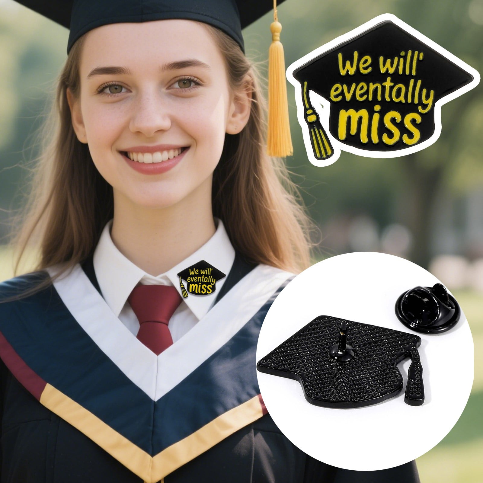 Clearance On Sale!Toyenghangs"Graduation Season Enamel Lapel Pin Black ...