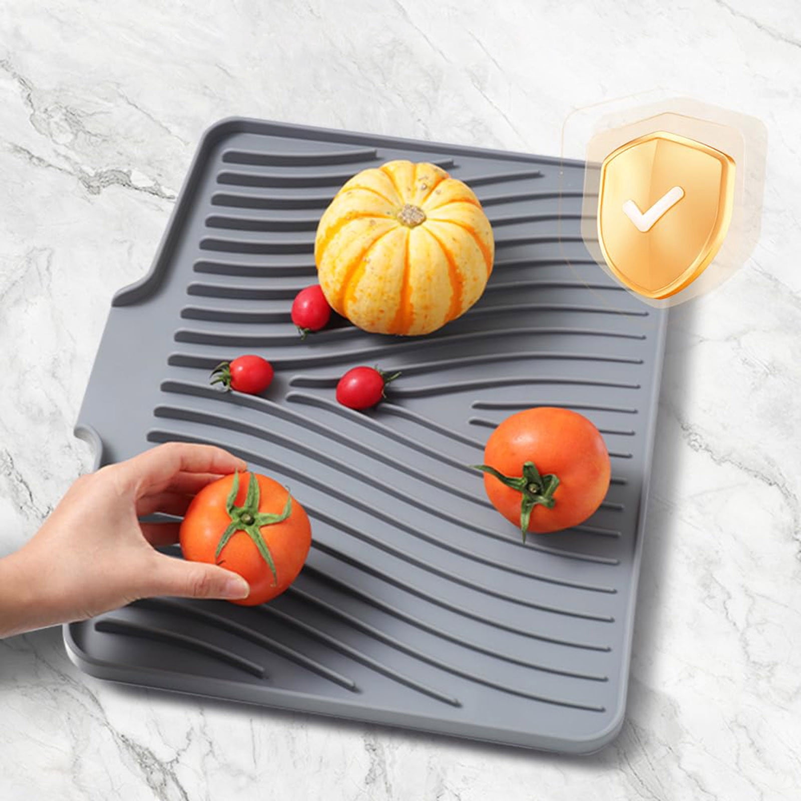 Clearance Sale! Upgrade Silicone Dish Drying Mat For Kitchen Counter ...