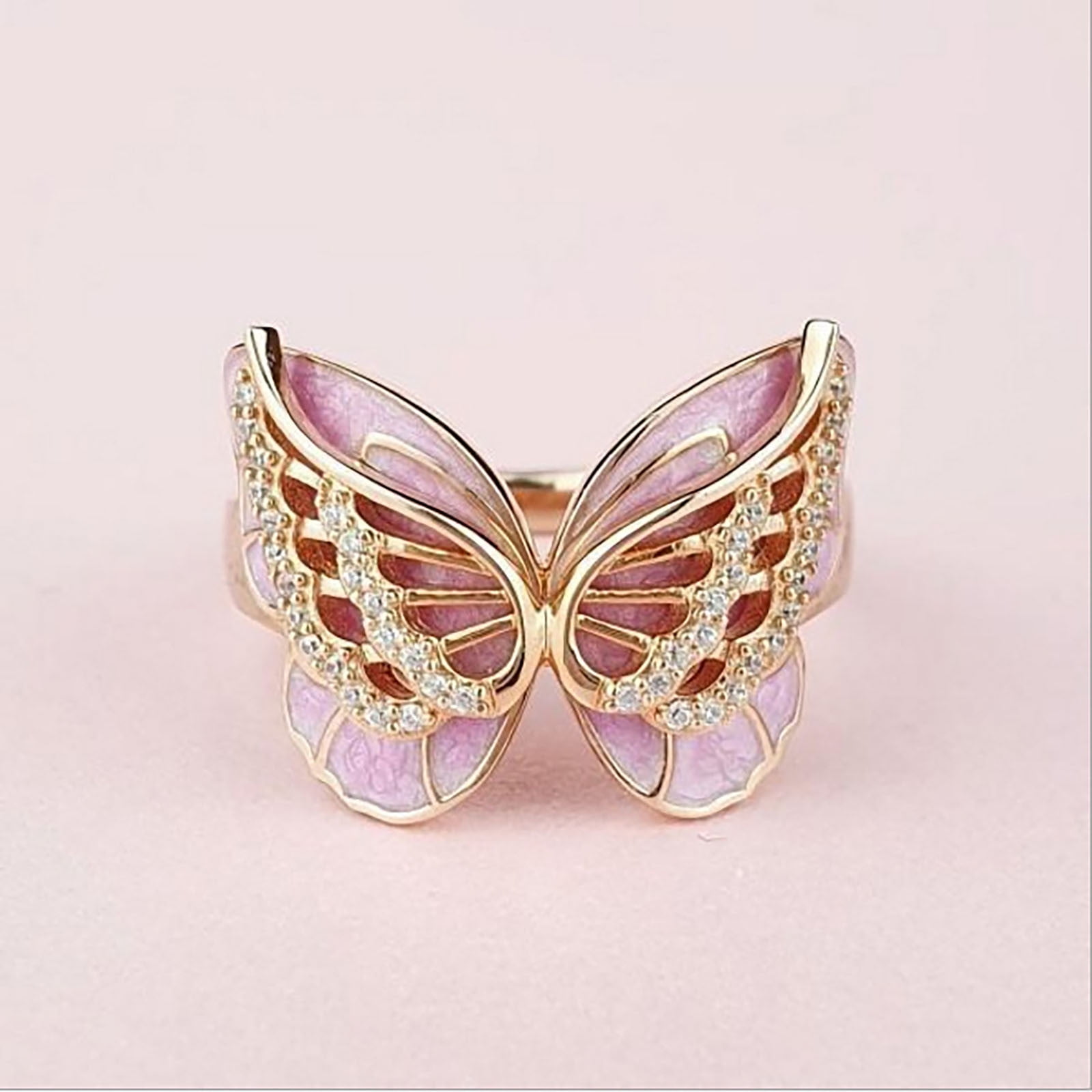 Clearance Sale! WEANT 14 K Gold Double-Layer Square Diamond Princess ...