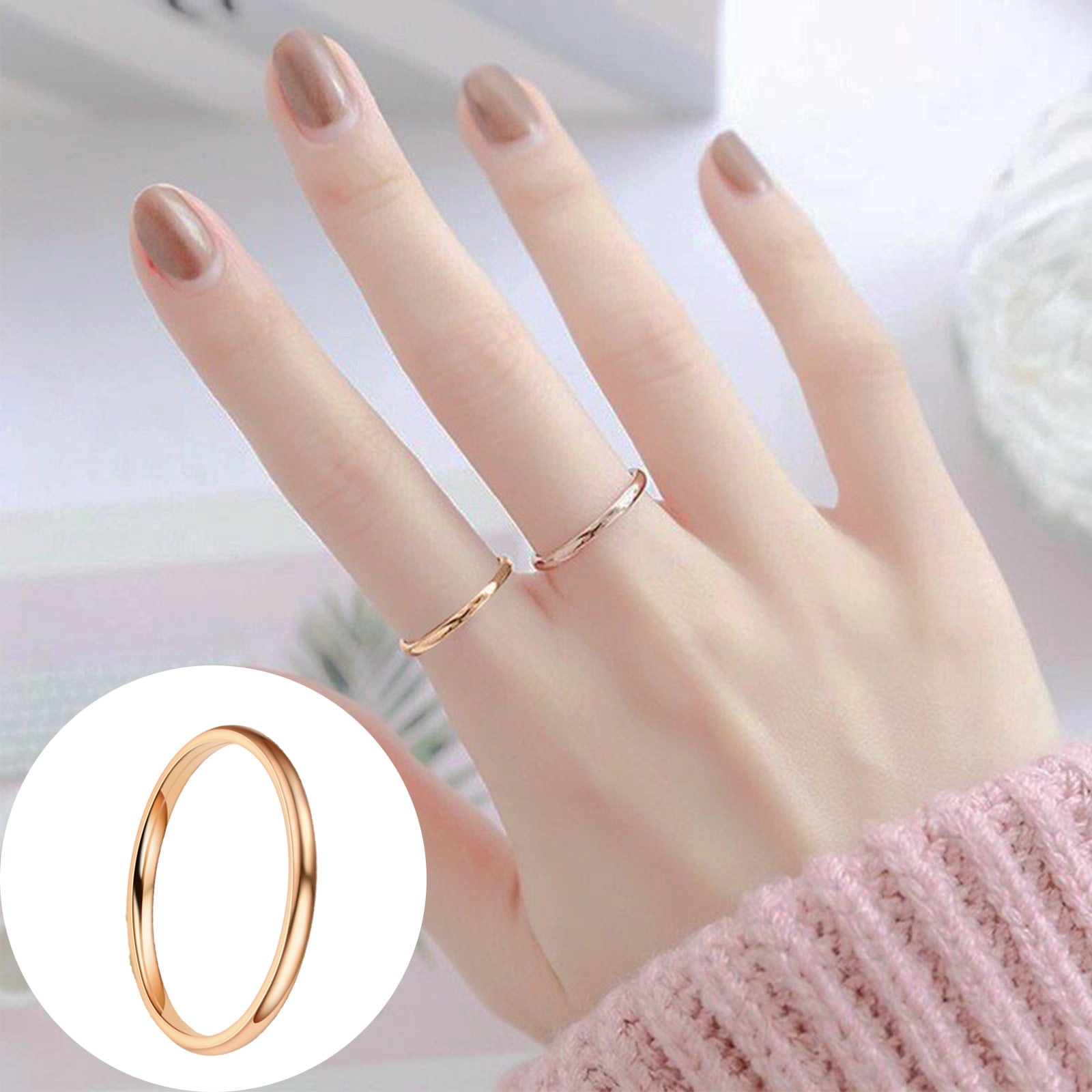 Clearance Sale! WEANT Diamond 18K Rose Gold Ring Gemstone Engagement ...