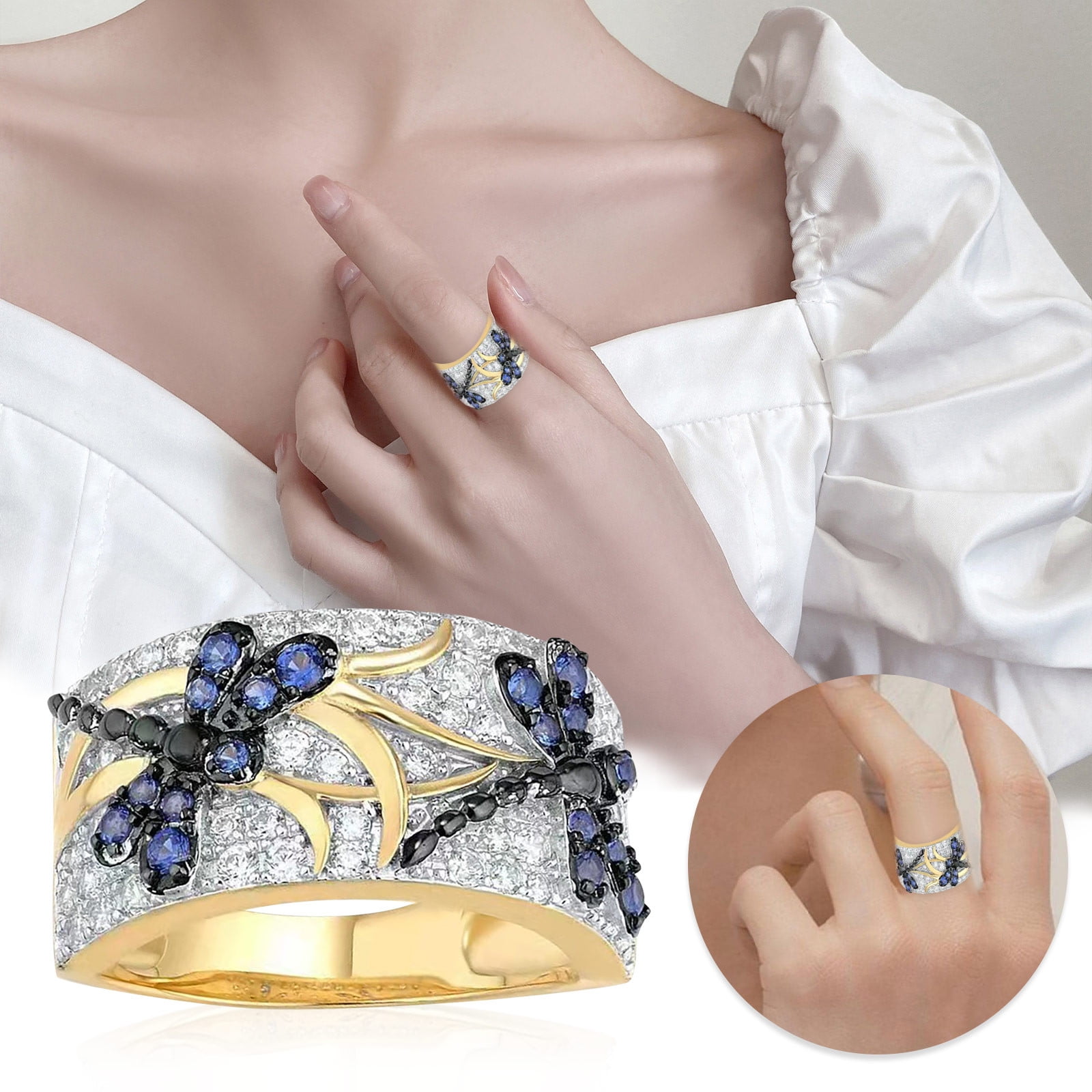 Clearance Sale! WEANT Vintage Diamond 18K Rose Gold Ring Gemstone ...