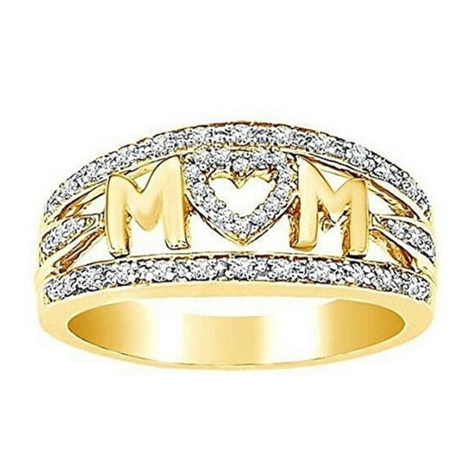 Clearance Sale! WEANT Women 18K Gold Ring Women's Ring Rhinestone ...