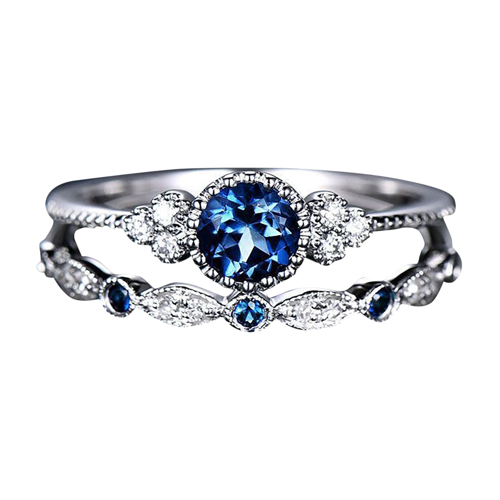 Clearance Sale! WEANT Womens 925 Sterling Silver Stone Crystal Rings ...