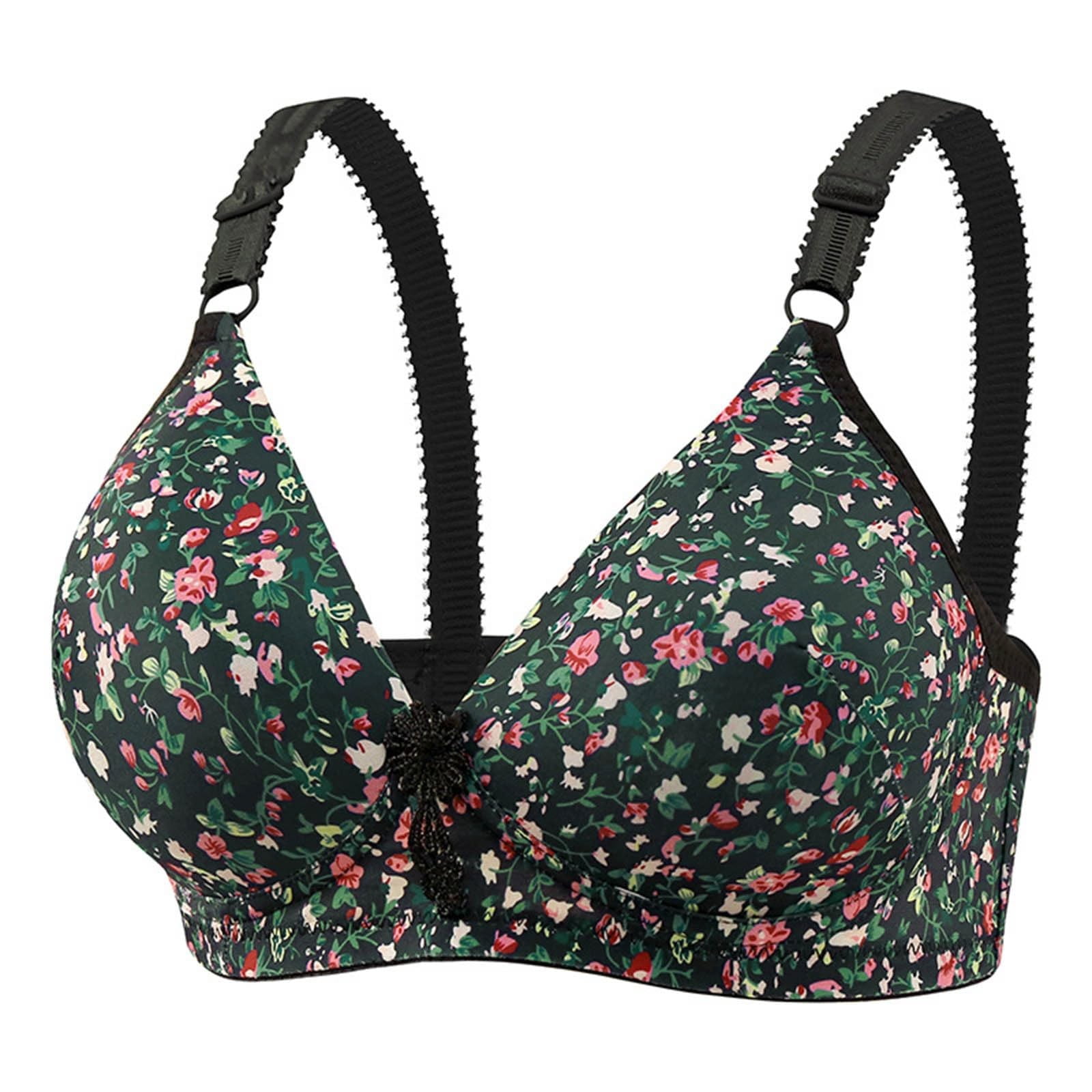 Women'S Lace Wireless Cotton Bra Full Coverage Lightly Lined ...