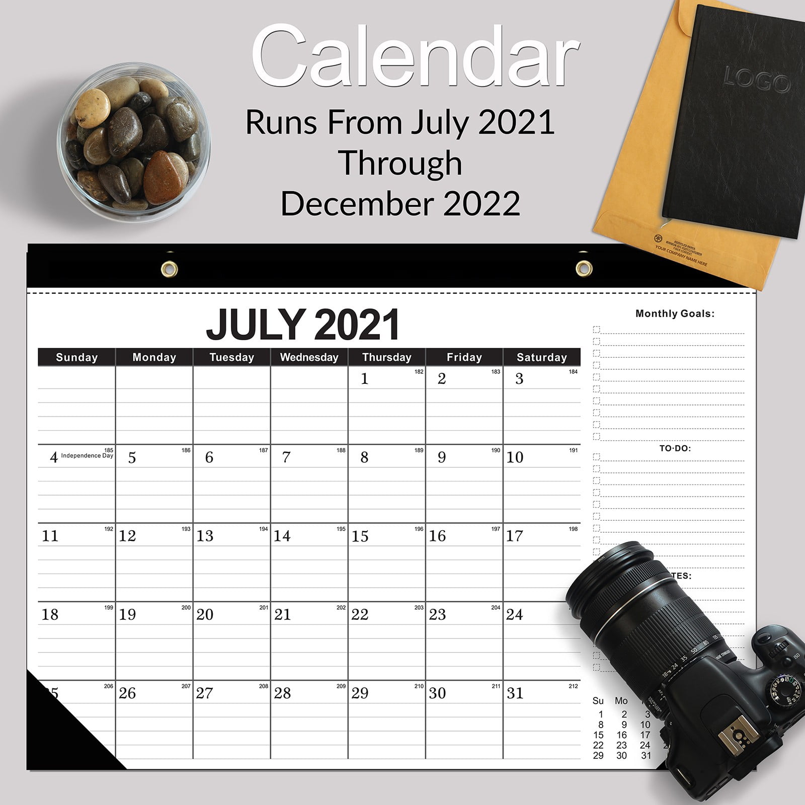 Clearance Sale!iOPQO Calendar 2025,Desk Decor,2022 English Desktop ...