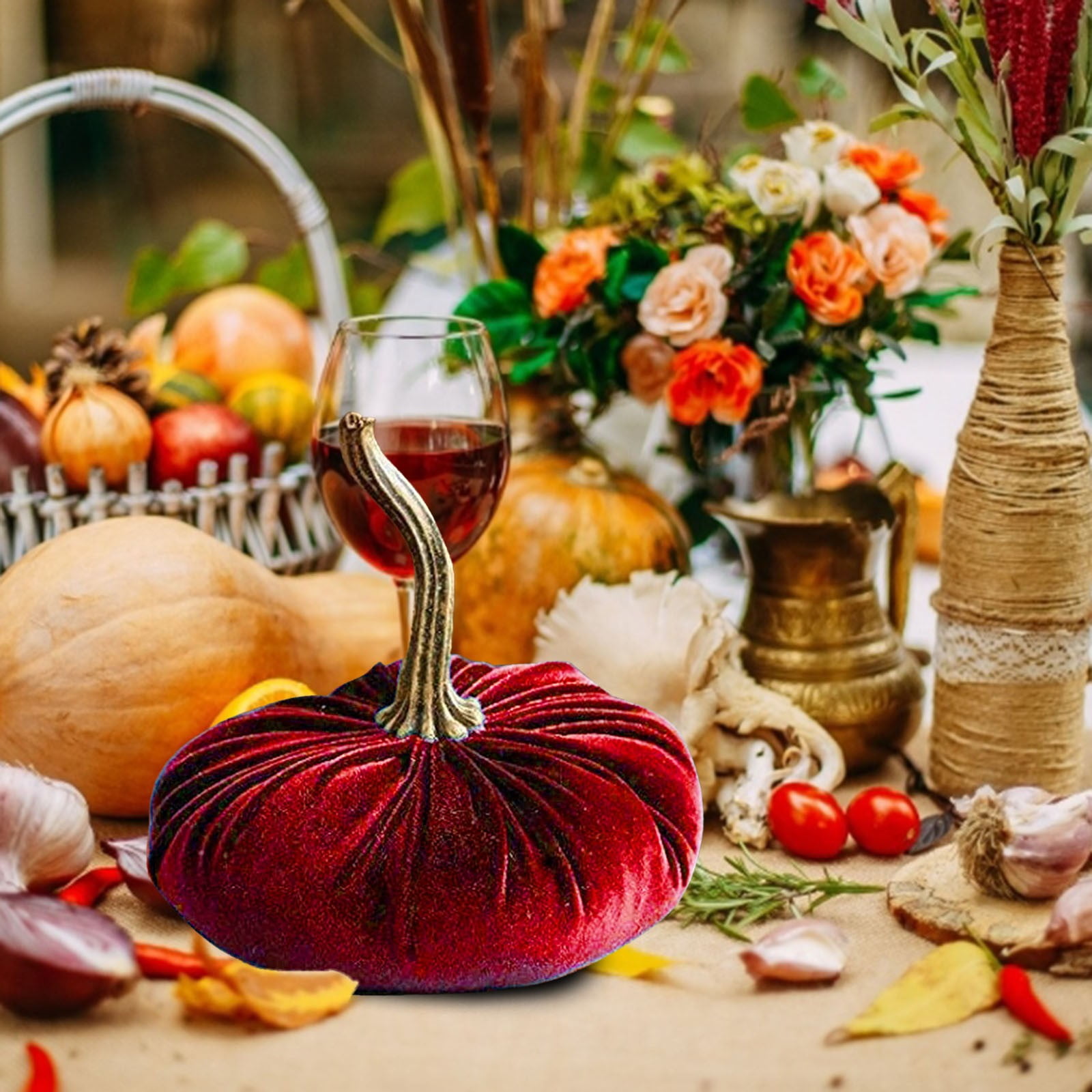 Clearance Sale!iOPQO Desk Decor,Home Decor,Handmade Velvet Pumpkins ...