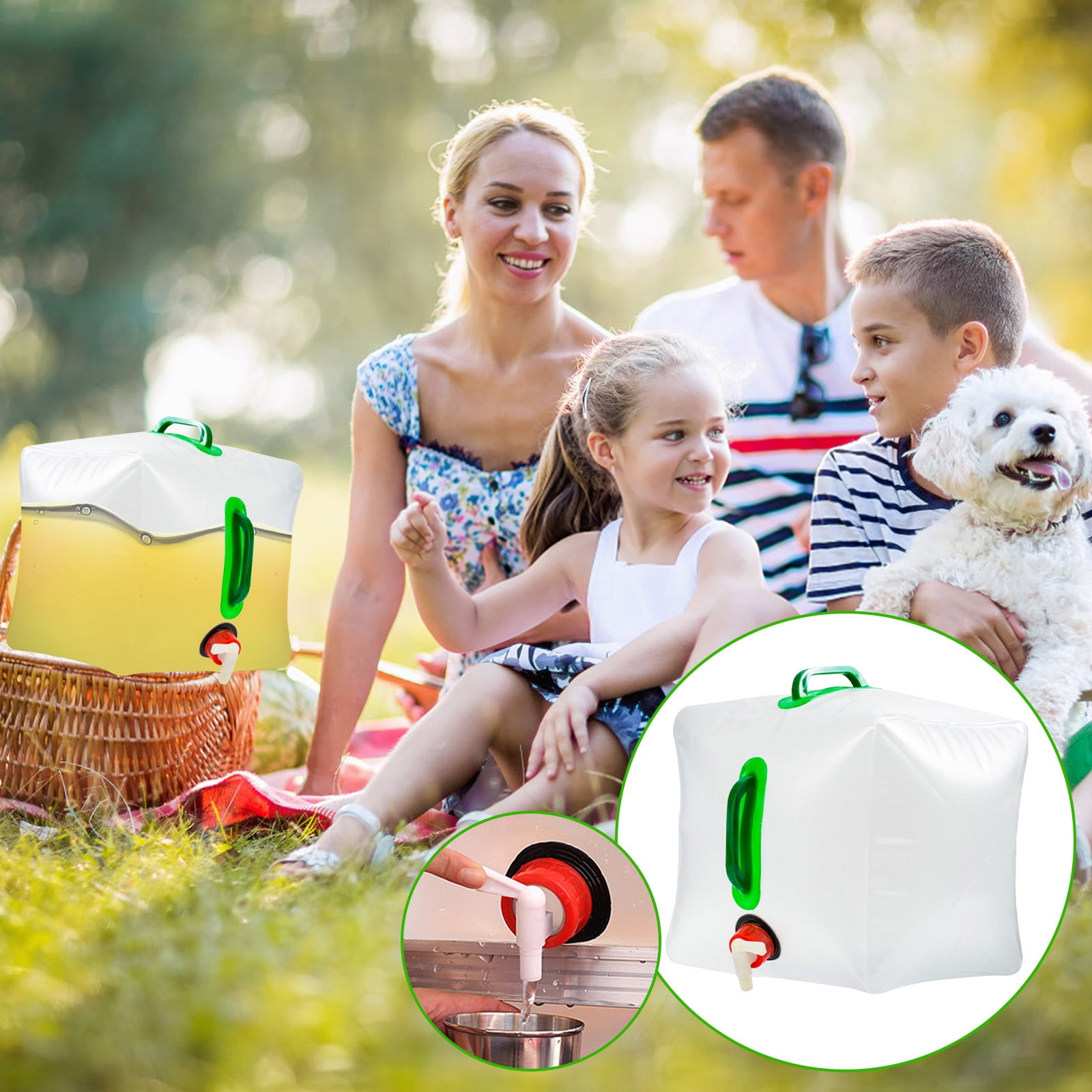 mtvxesu Collapsible Water Container, Drinking Water Carrier Jug with Spigot, Large Capacity ...