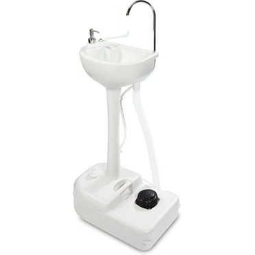 DWVO Portable Sink Camping Hand Washing Station, 17 L Wash Basin Stand ...