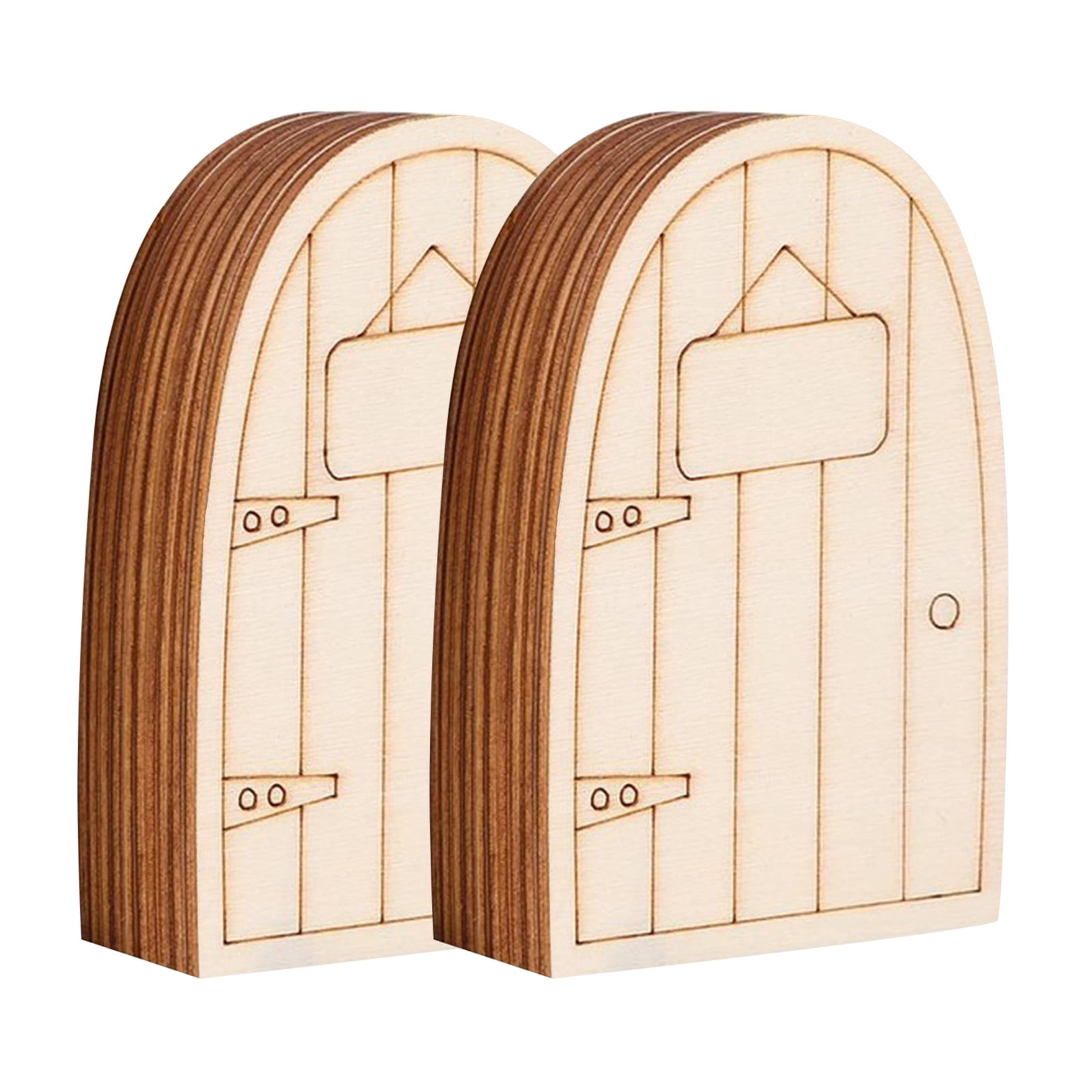 Clearance Sales! 3mm Door With Window Wooden Door Garden Miniature ...