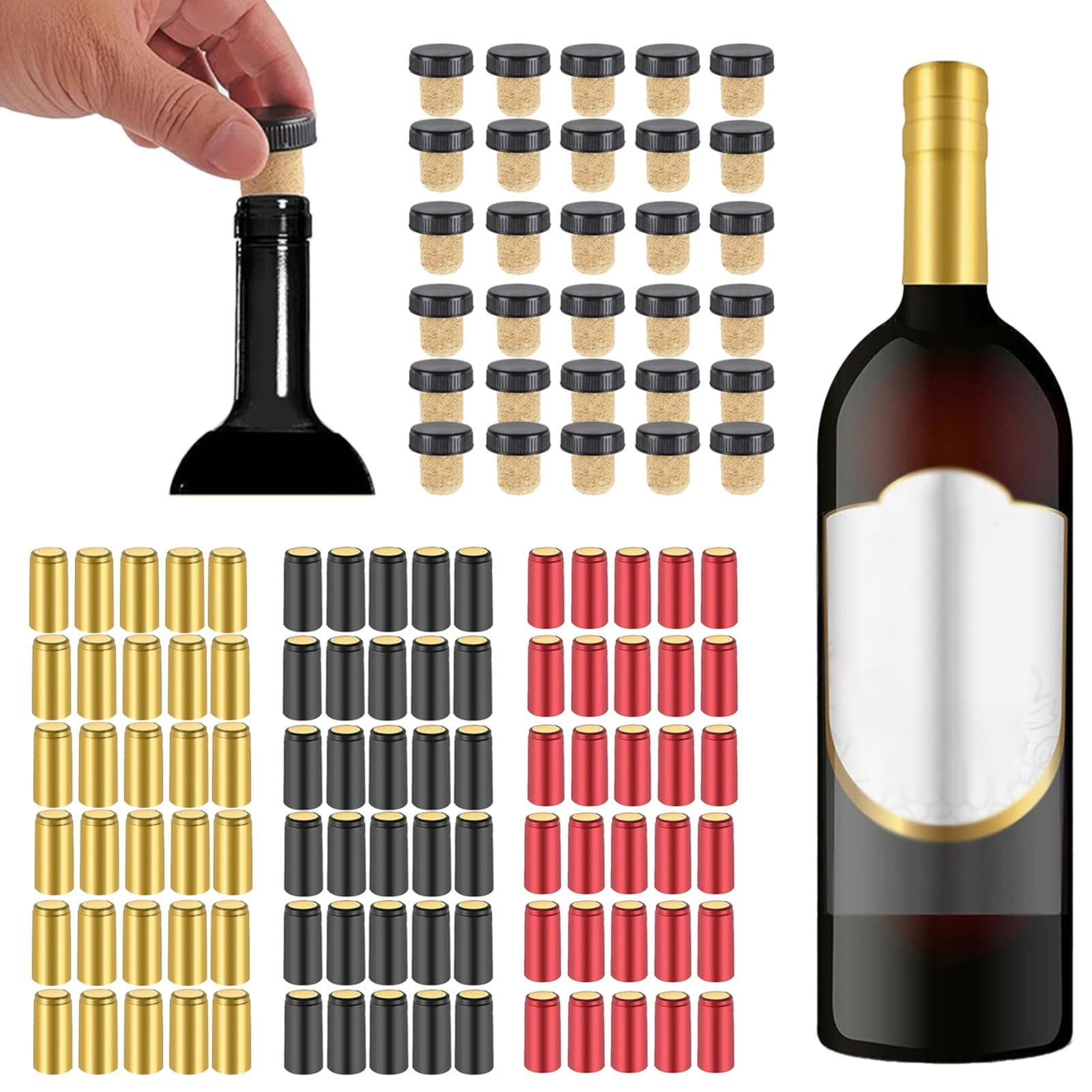 Clearance Sales! Aminojy Reusable Wine Caps, Cork Plugs Stoppers ...