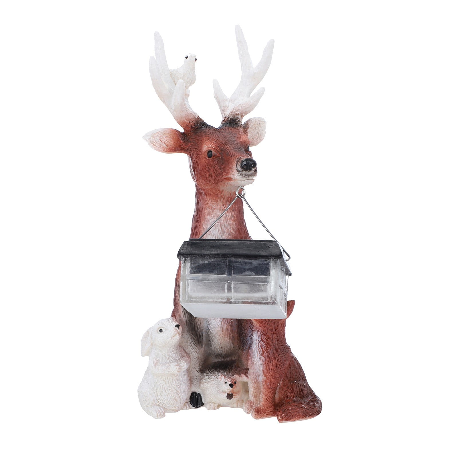 Clearance Sales! Deer Solar Wolf Hedgehog Rabbit Decoration Resin ...