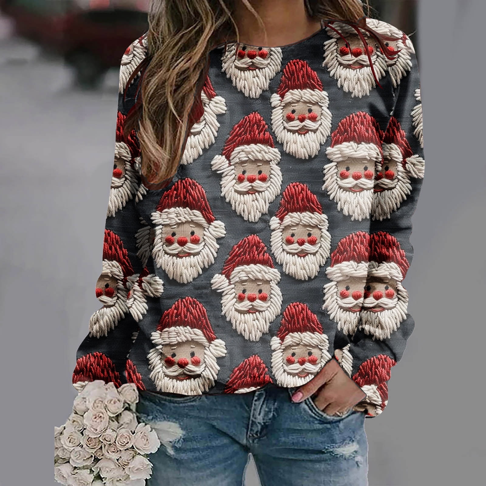 Clearance Sales Dihao Oversized Womens Sweatshirts Christmas Pullover ...