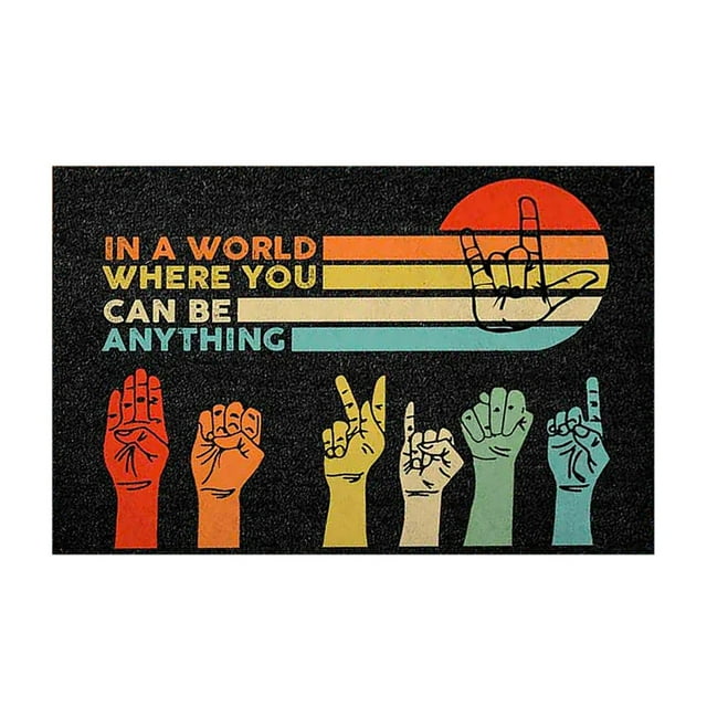 Clearance Sales! Fun Sign Language Gesture Floor Mat Welcome Door Mat ...