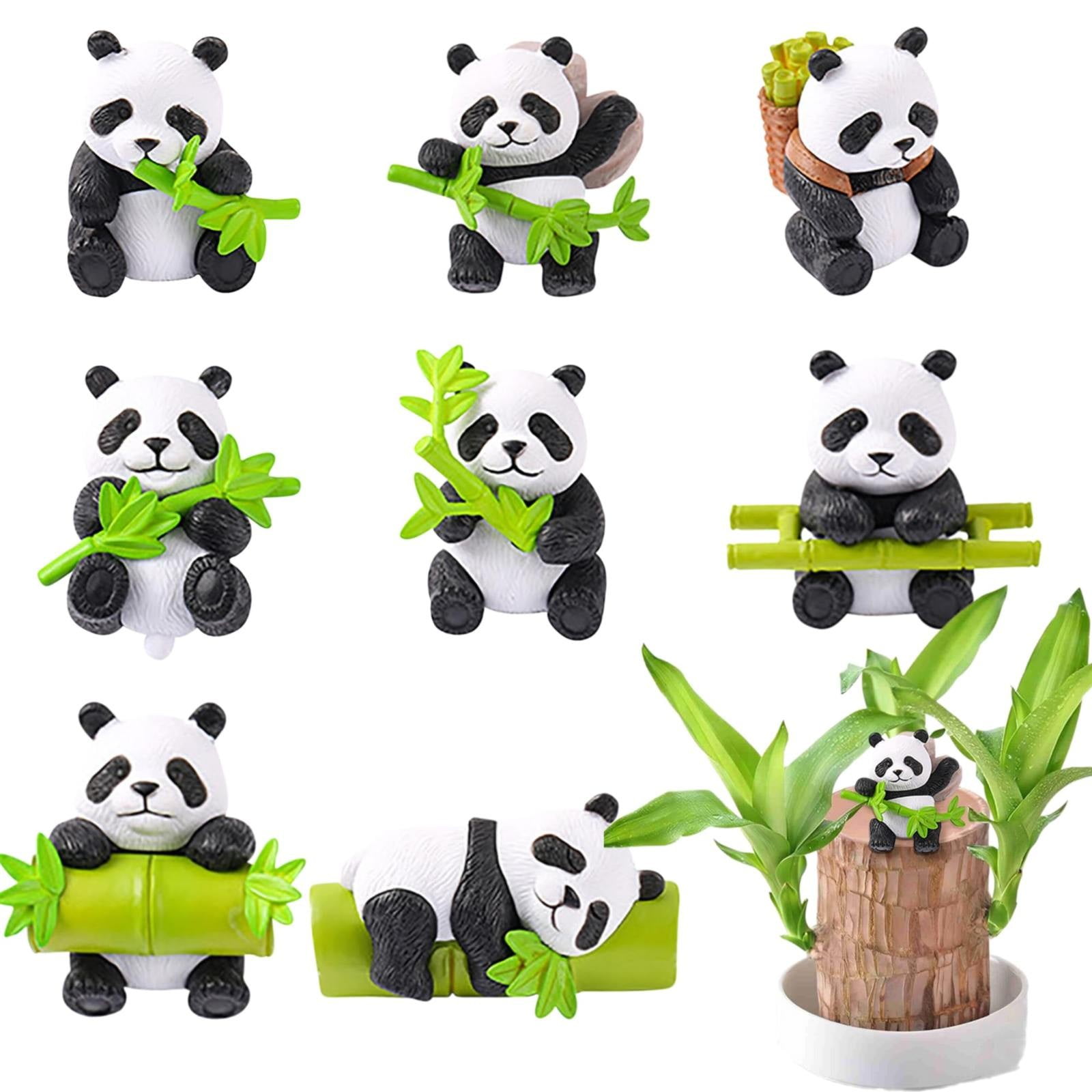 Clearance Sales！MIniature Panda FigurIne，Panda Party Decorations Panda ...