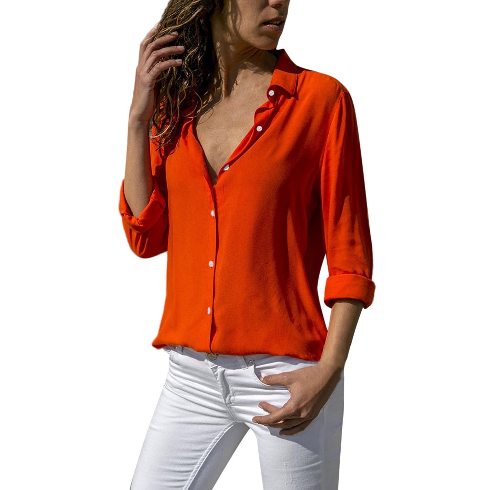 Clearance Sales Super Soft Wrinkle Free Button Down Shirts for Women ...