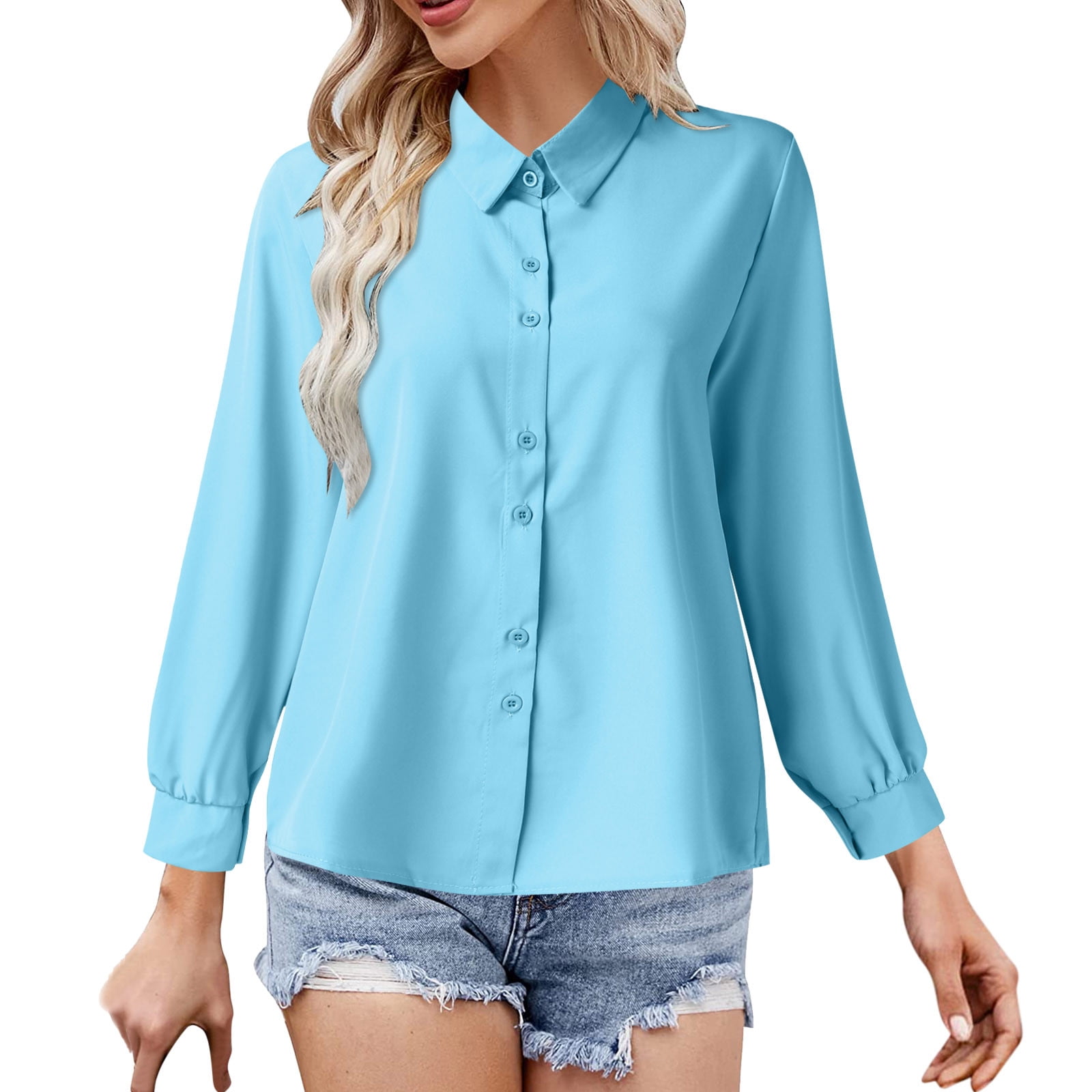 Clothing 2025 Super Soft Wrinkle Free Button Down Shirts for Women ...