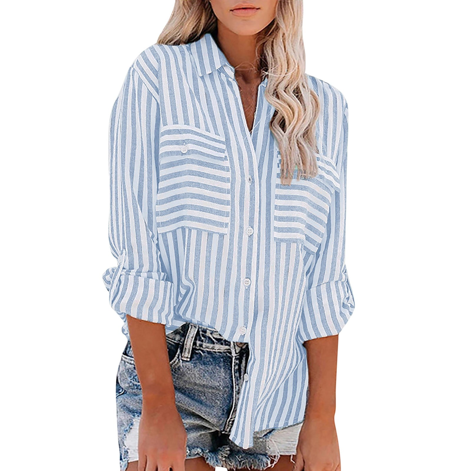 Clothing 2025 Super Soft Wrinkle Free Button Down Shirts for Women ...