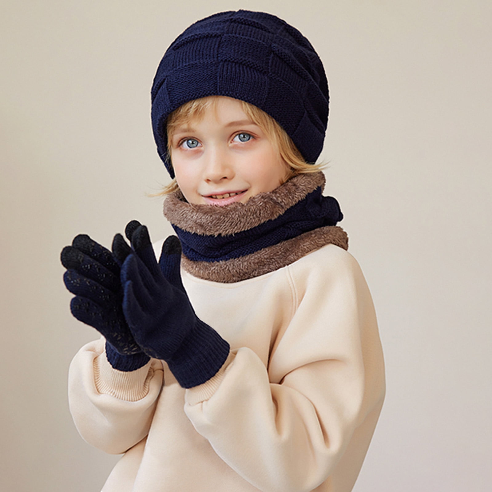 Clearance Sales kttectoa Newborn Hats for Girls Kids Winter Beanie Hat ...