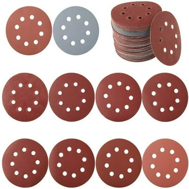 MTP ® 5" 8 Hole Assorted (80/180/320 10ea) Grit Sandpaper Sand Disc ...