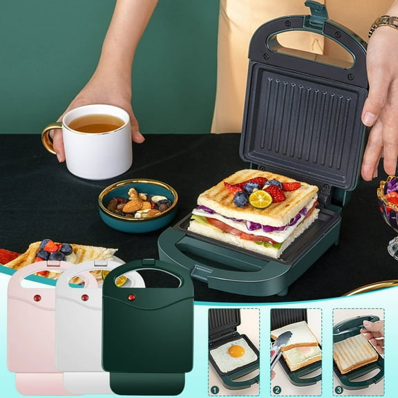 This 2-Slice Sandwich Maker Features Non-Stick Plates, Indicator Lights ...