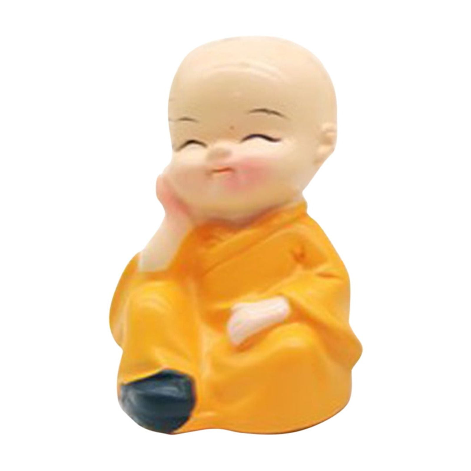 Gmogad Little Monk Statue for Brazilian Wood Plant, Laughing Buddha ...