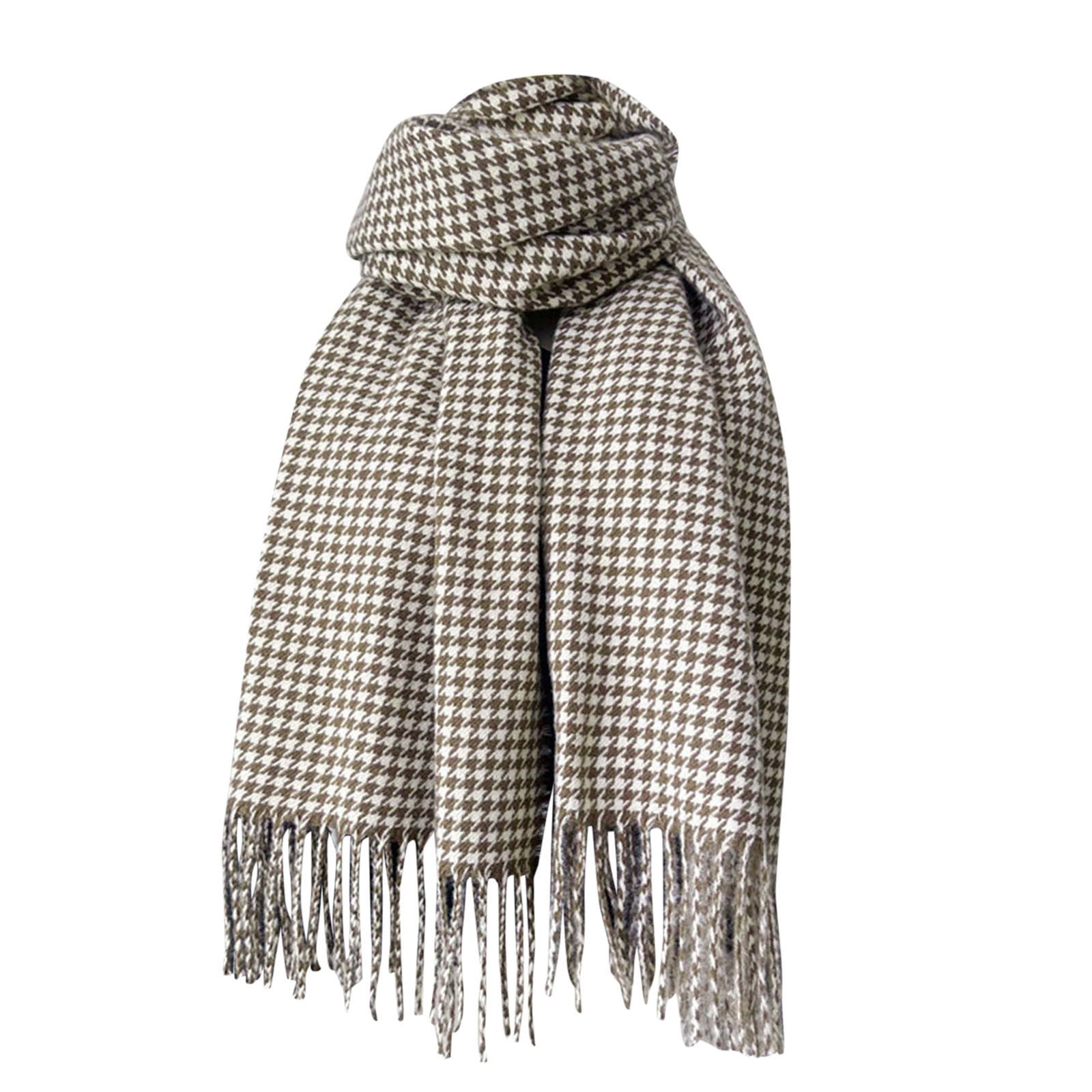 Clearance Scarf Women Fall and Winter Scarf Classic Tassel Plaid Scarf ...