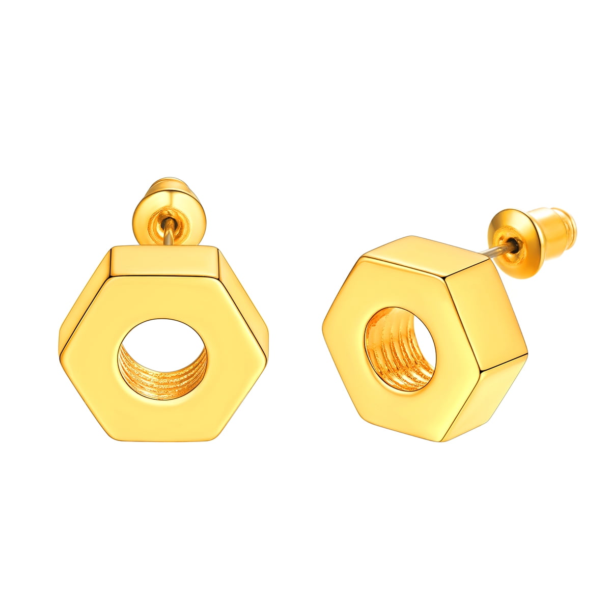 [Clearance] Screw Hex Nut Stud Earrings for Women Hypoallergenic ...