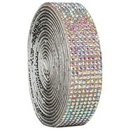 EANLOLY Silver Crystal Rhinestone Ribbon, Self-Adhesive, 4 Rolls, 2mm ...
