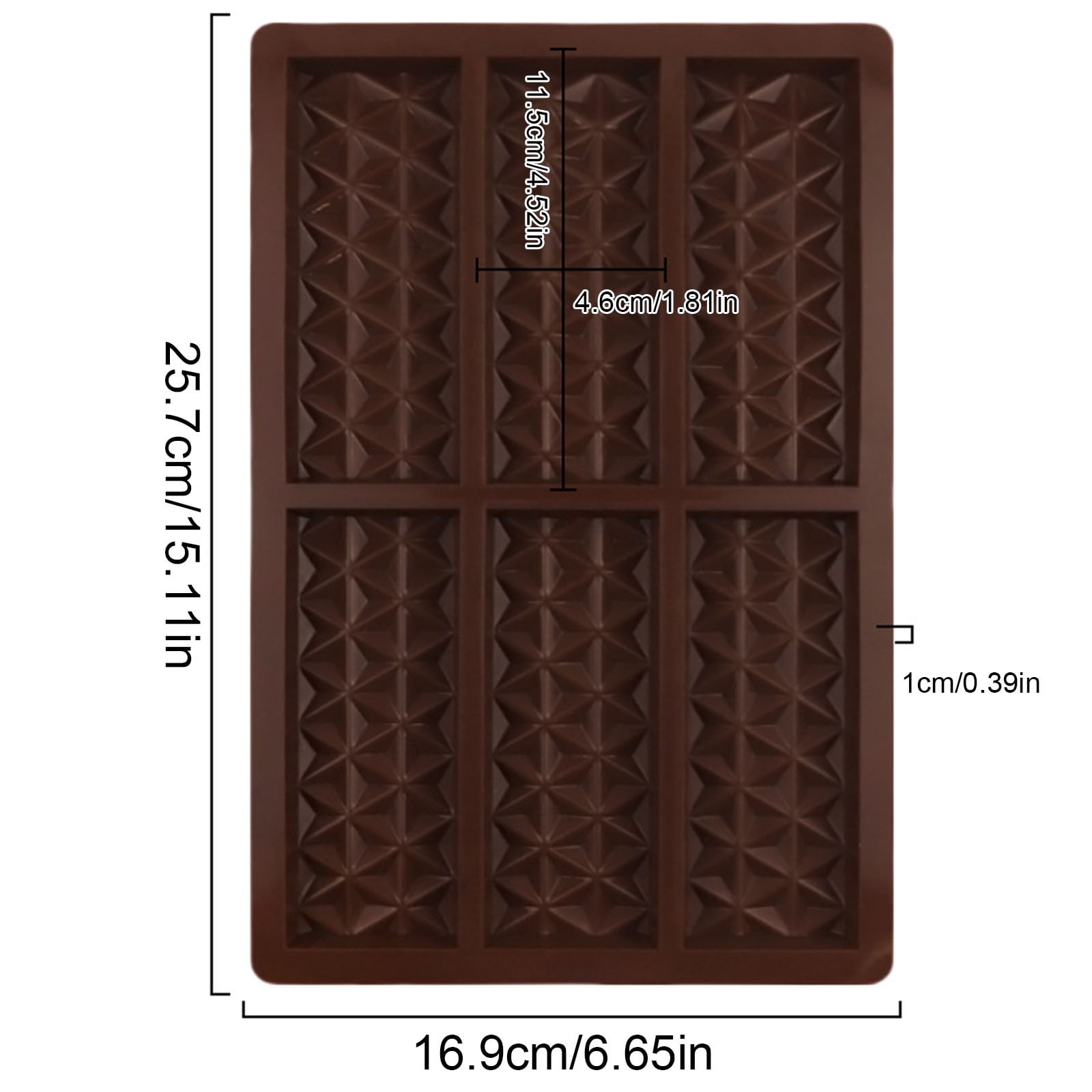 Clearance Sell！ Candy Bar Silicone for 6 Cavities Rectangular Shaped ...